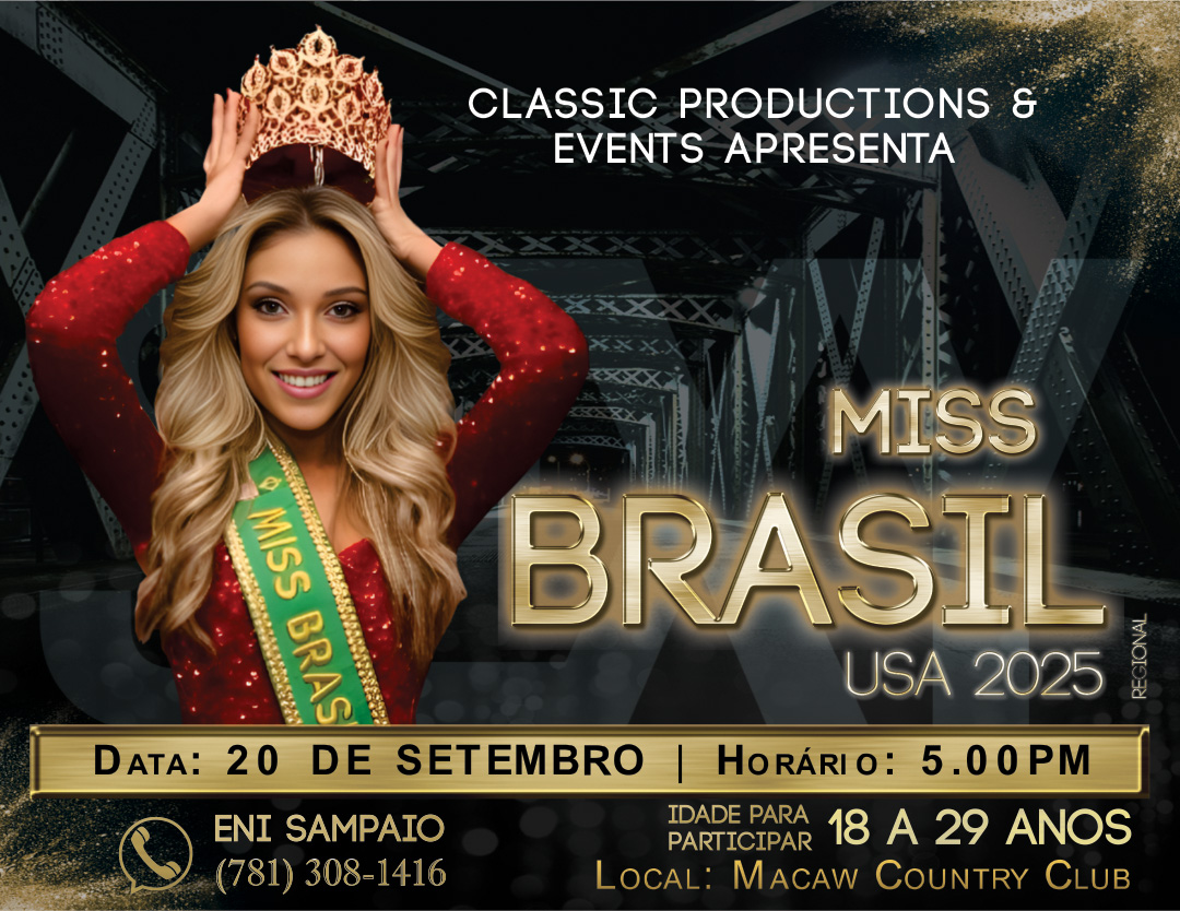 Miss Brasil USA Massachusetts 2025 Vai Ser No Próximo Domingo, Dia 21 ...