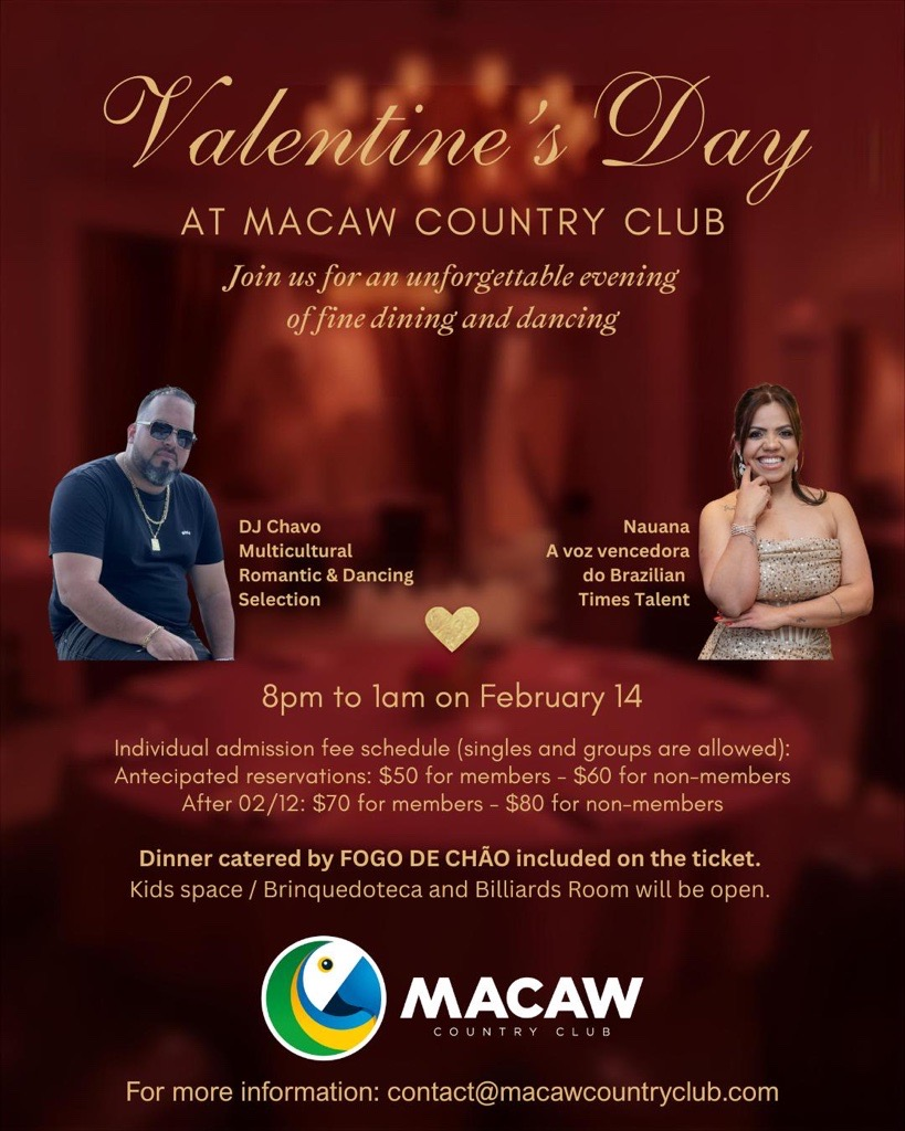 Valentine’s Day promete noite inesquecível no Macaw Country Club ...