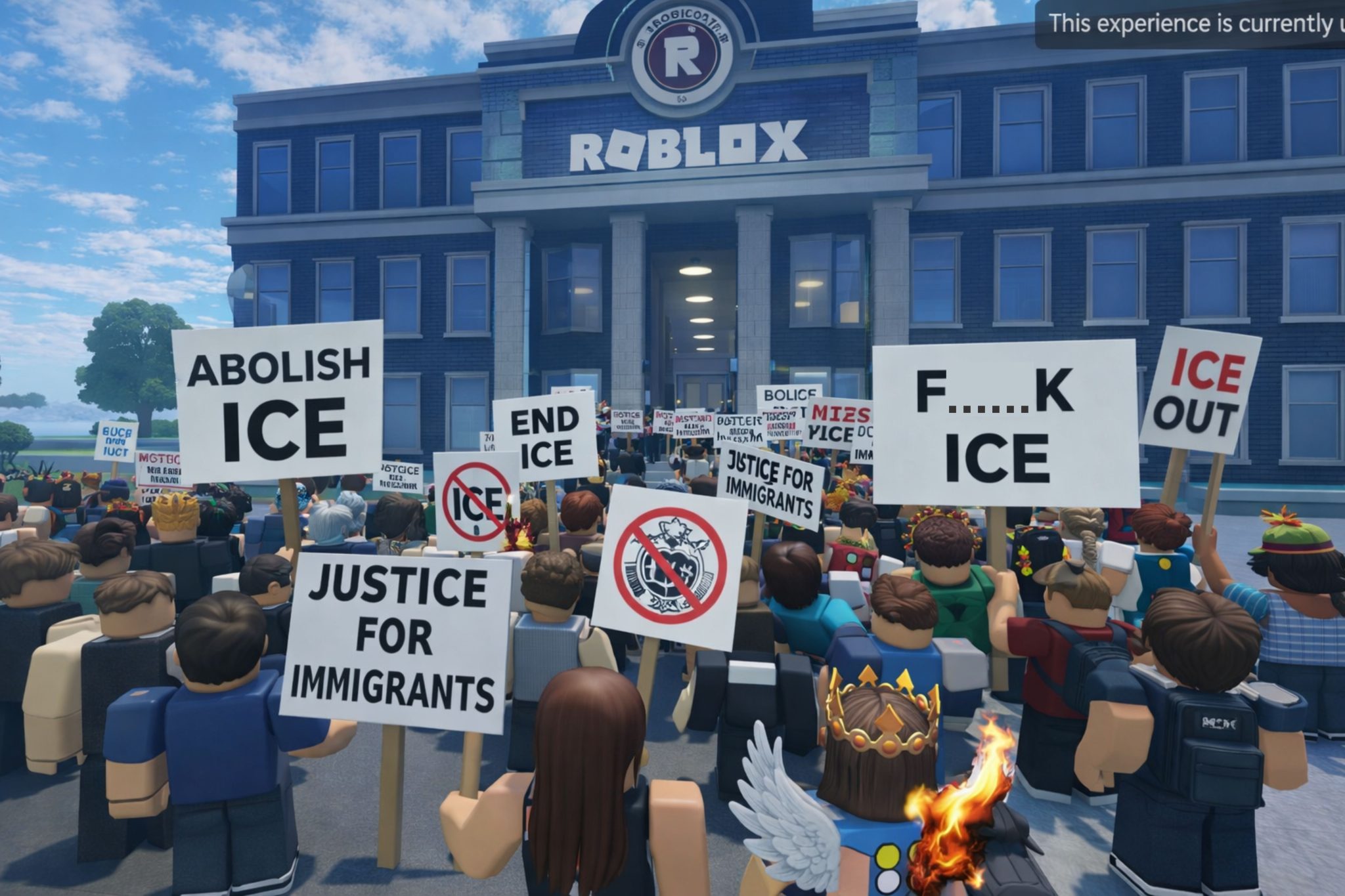 Crianças organizam protestos contra o ICE dentro do Roblox, e ...